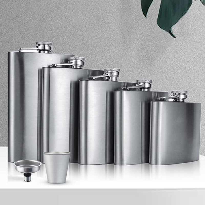 1 4 5 6 7 8oz Portable Mini Stainless Steel Liquor Hip Flask For ...