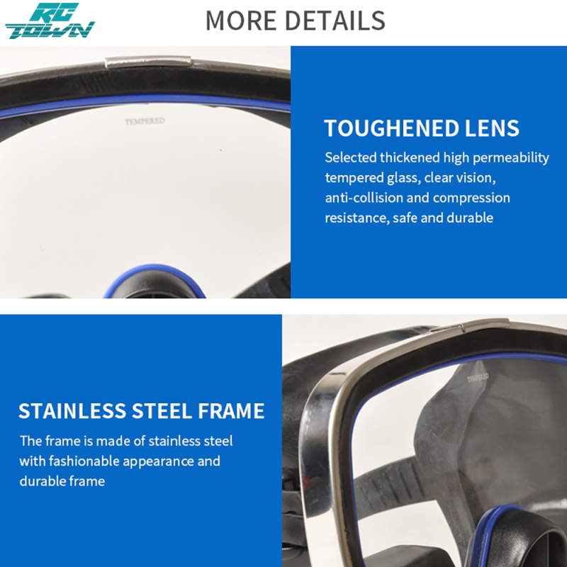 Diving Mask Professional Nose Valve Big Frame Snorkeling Diving Goggle ...