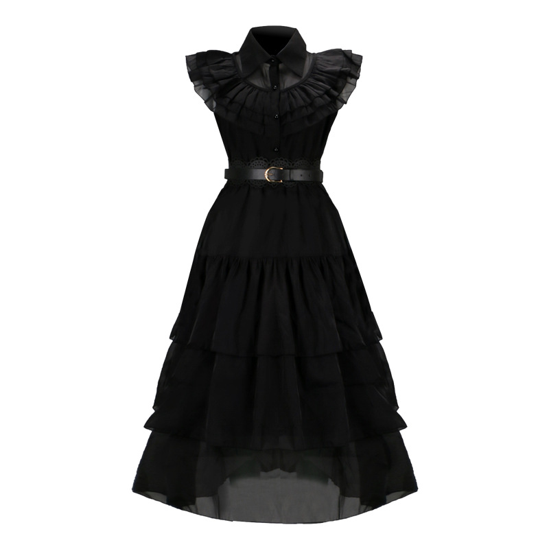 【COSER 77】 The Addams Family Custome Wednesday Cosplay Adams Family คอ ...