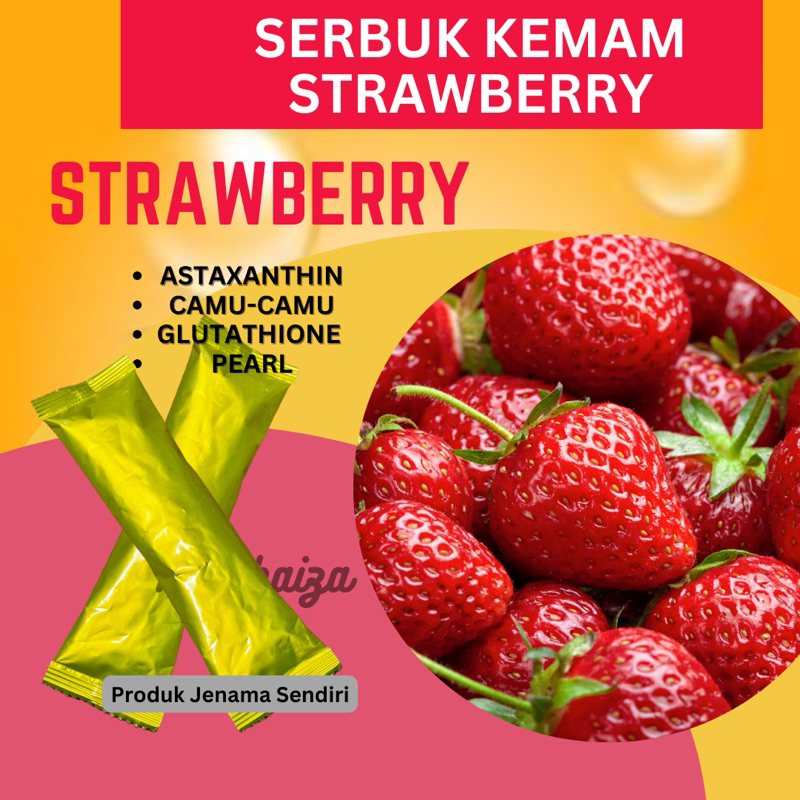 SERBUK KEMAM STRAWBERRY SACHET DI JAMIN SEDAP | Lazada
