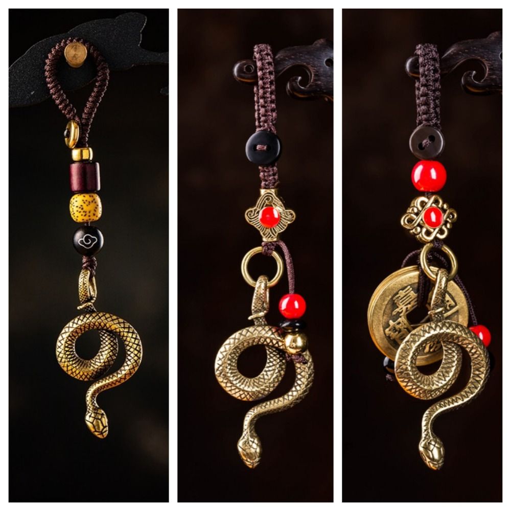 Cute Zodiac Keychain Animals Wealth Snake Key Ring Bag Pendant 2025 ...