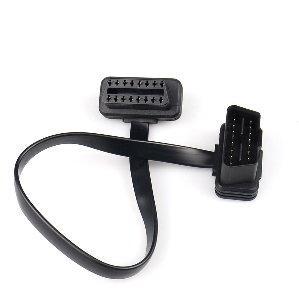 30/60/100cm Flatthin As Noodle 16 Pin Socket Obd Obdii Obd2 16pin Male ...