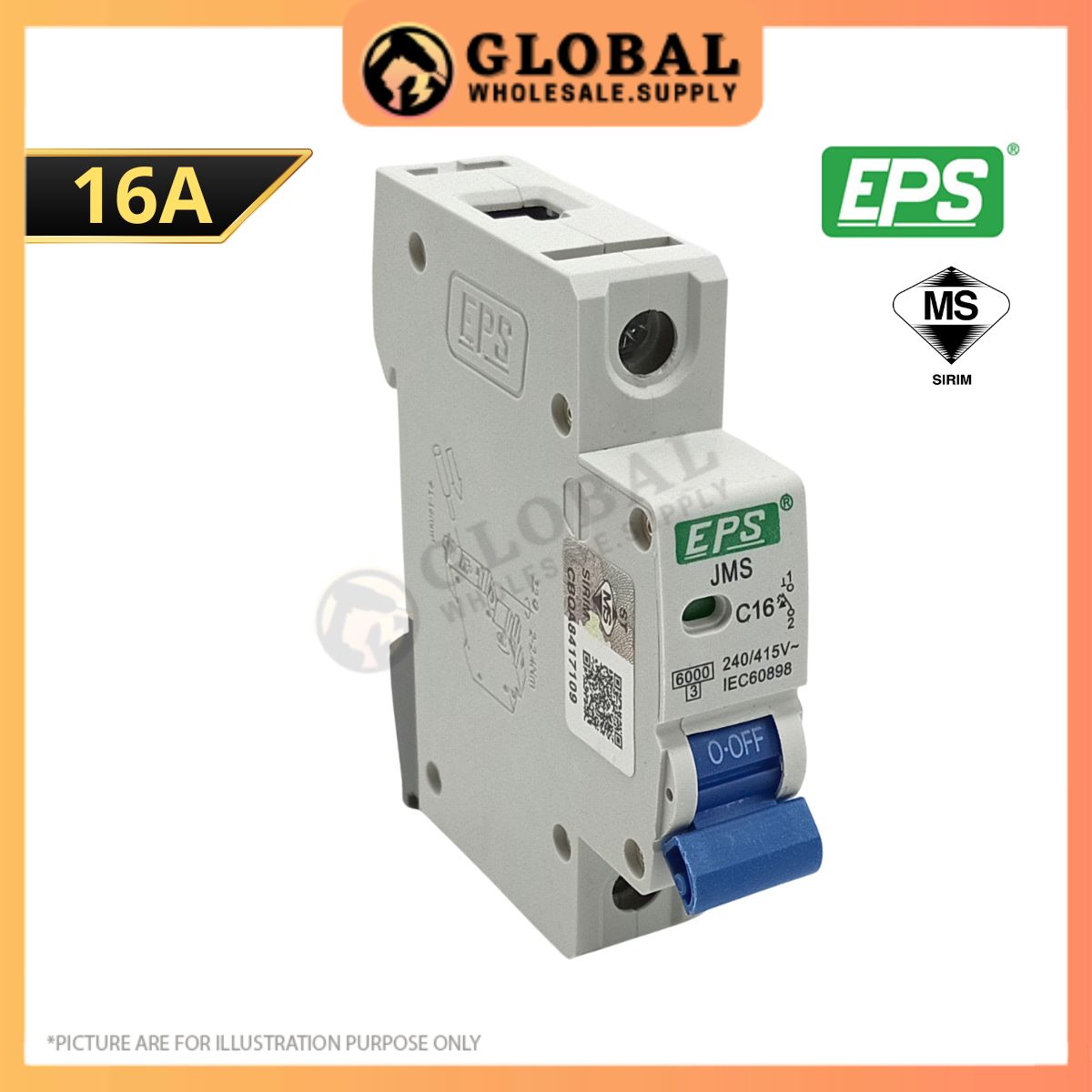 [SIRIM] EPS 1 POLE MCB 1 Pole Miniature Circuit Breaker MCB DIN Rail ...
