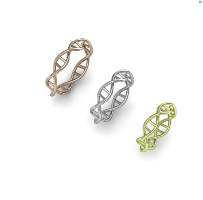 Oly2u New DNA ring Chemistry Molecule Wo Ring Minimalist Ring JZ177 ...