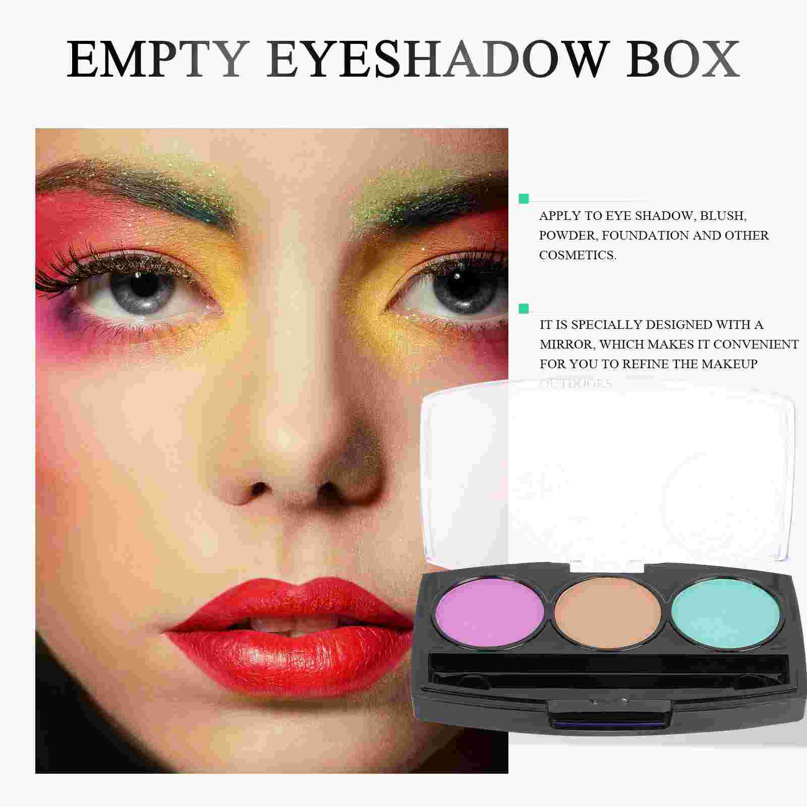 10 Pcs Eyeshadow Container Makeup Pallet Palette Pigment Tray Lipstick ...