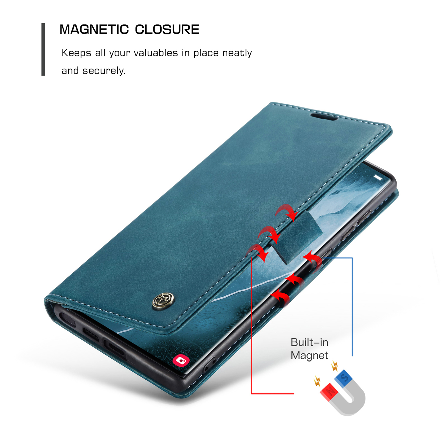 Galaxy S22 Ultra 5G Case, WindCase Retro PU Leather Wallet Case [Card Slots] [Magnetic Closure ...