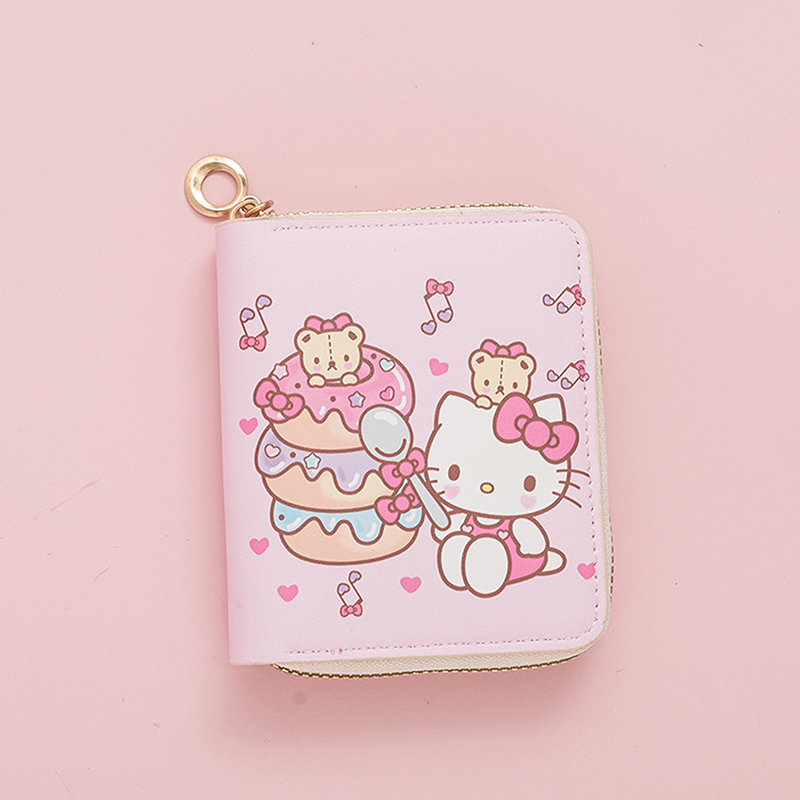 Hello Kitty Small Mini Wallet For Girls Luxury Short Wallets Cute ...