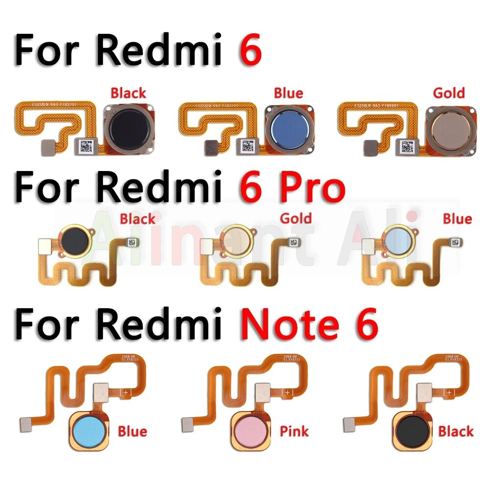 AiinAnt For Xiaomi Redmi Note 6 Pro Plus Prime Home Button Back Touch ...
