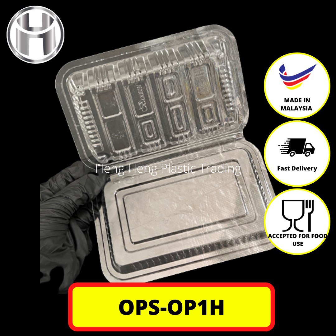 BENXON OPS-OP1H CLEAR 100pcs/pkt BEKAS KUIH 1H BENXON Plastic Tray ...