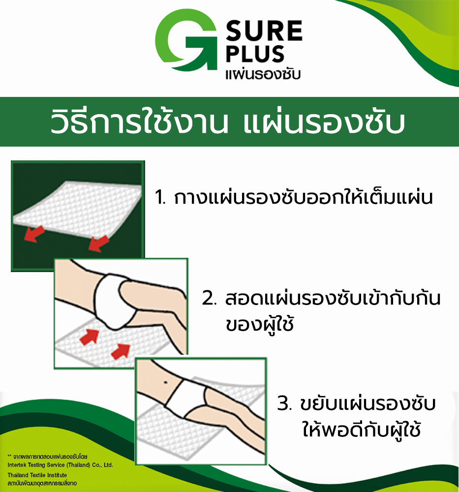 [ KSG Brand Official ] G SURE PLUS แผ่นรองซับ สำหรับผู้ใหญ่ แพ็ค 10 ...