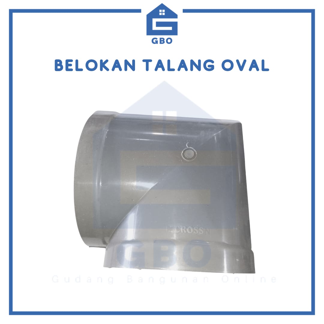 Belokan Talang Air 6" inch Oval Setengah Lingkaran PVC Cross/Knee/Siku ...