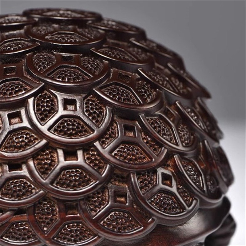 High Quality Money Tortoise Solid Wood Carving Office Decoration Decor ...