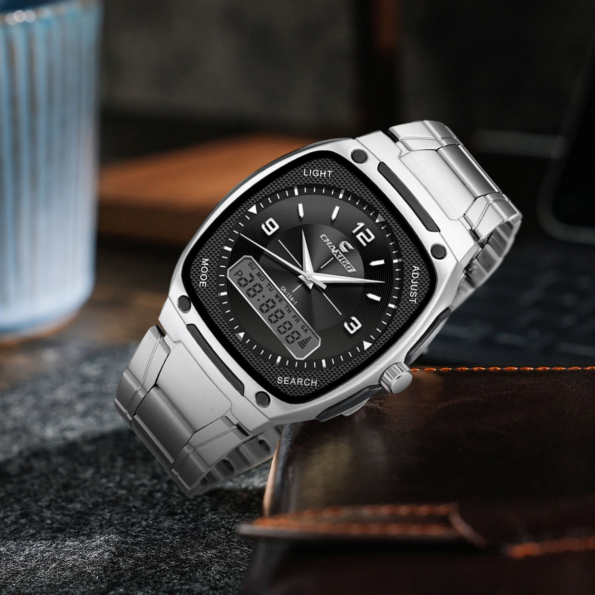 CHAXIGO Swiss alloy men's watch quartz steel strip watch manufacturer ...