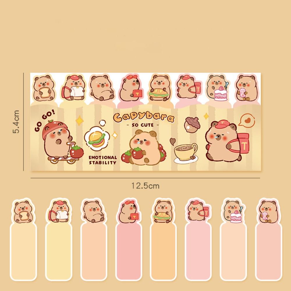 New Cute Cartoon Capybara Index Sticky Book Annotations Calendar ...