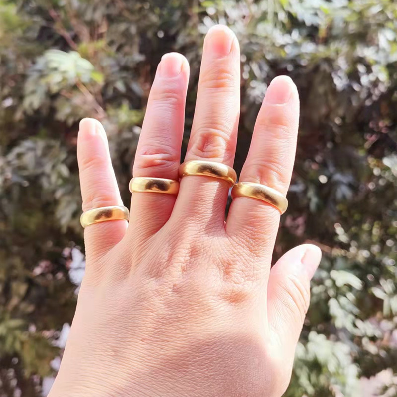 【Hot demand】Pure brass men's and women's smooth ring dead mouth closed ...