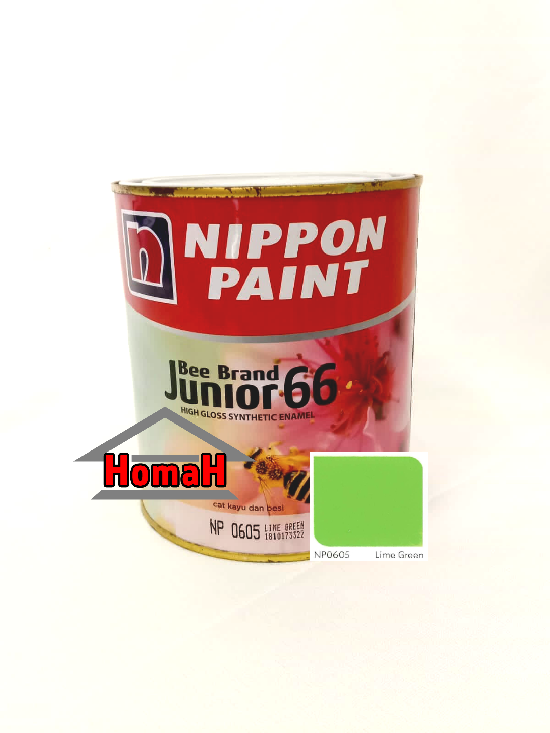 Nippon Paint Cat Minyak Junior 66 Cat Kayu Dan Besi ukuran 1kg | Lazada ...