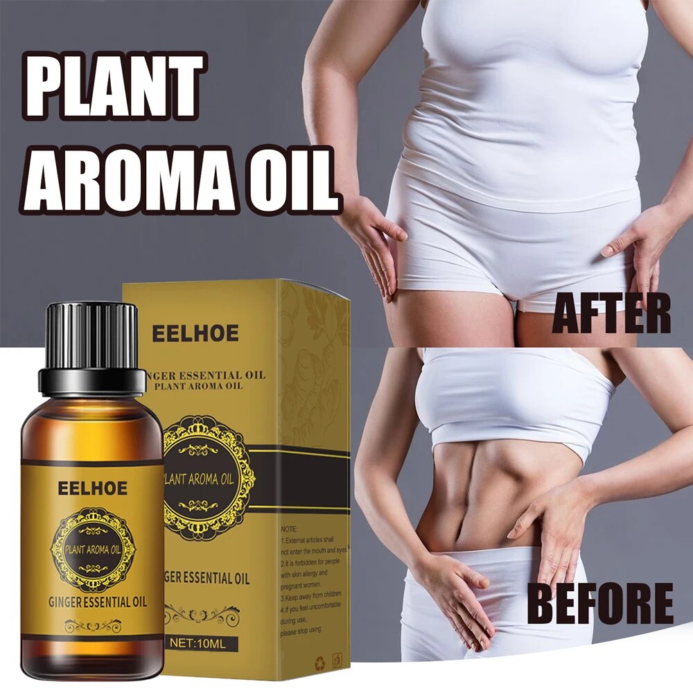 NEW 10ml Ginger Oils Slimming Essential Oil Lymphatic Lose Weight ...