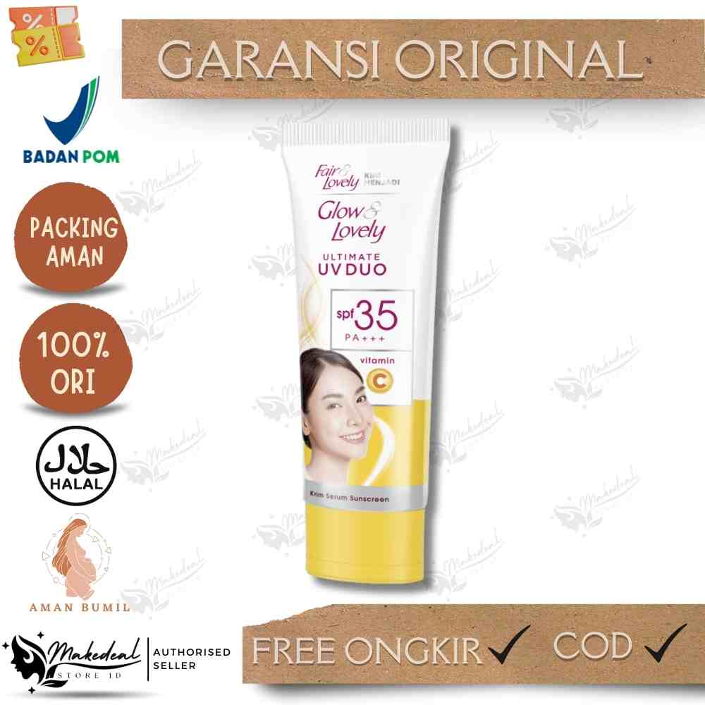 Glow & Lovely UV Krim Vit C & Niacinamide Sunscreen SPF 35 PA+++ 40gr ...