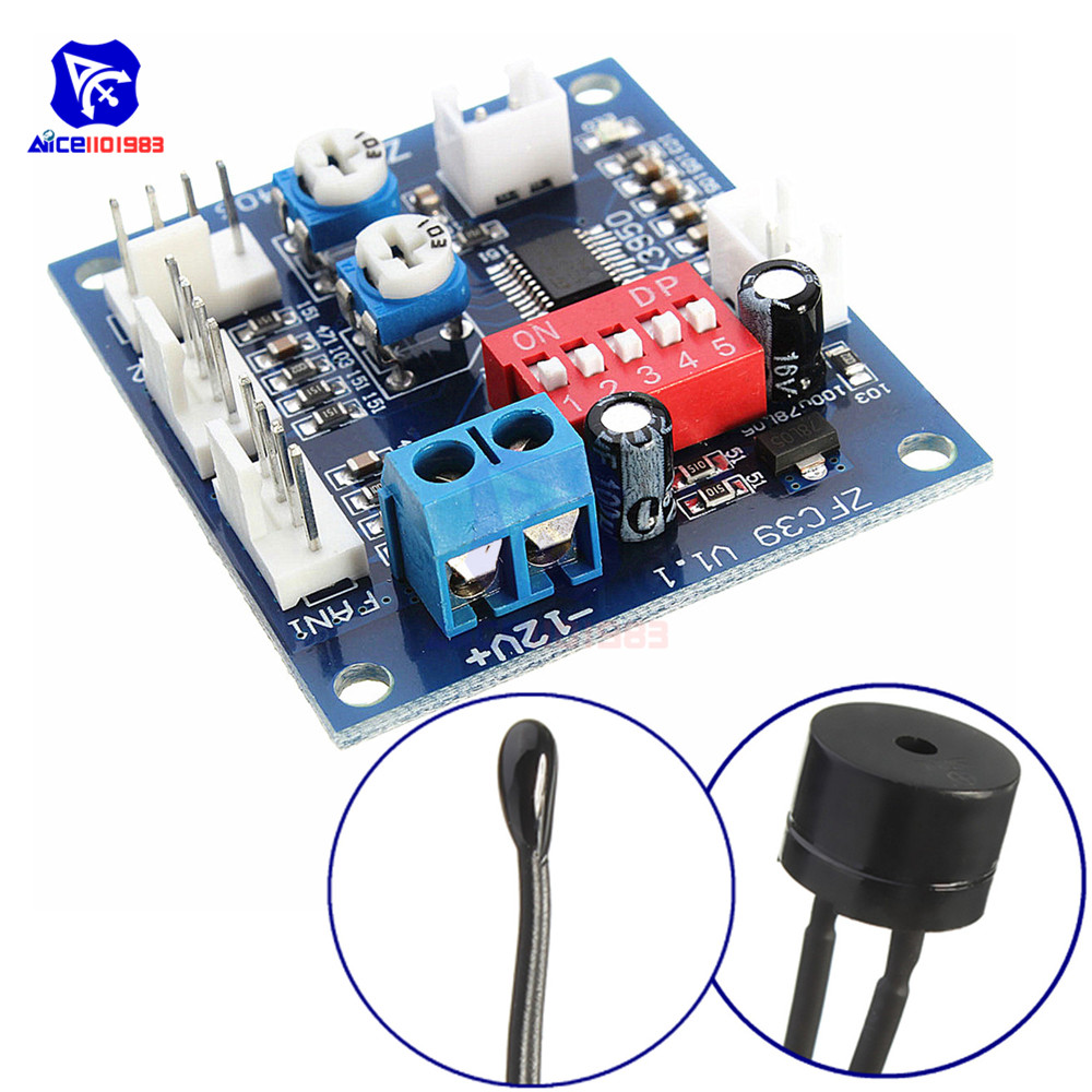 NTC 3950 Thermistor PWM Temperature Probe Speed Board Module Buzzer DC ...