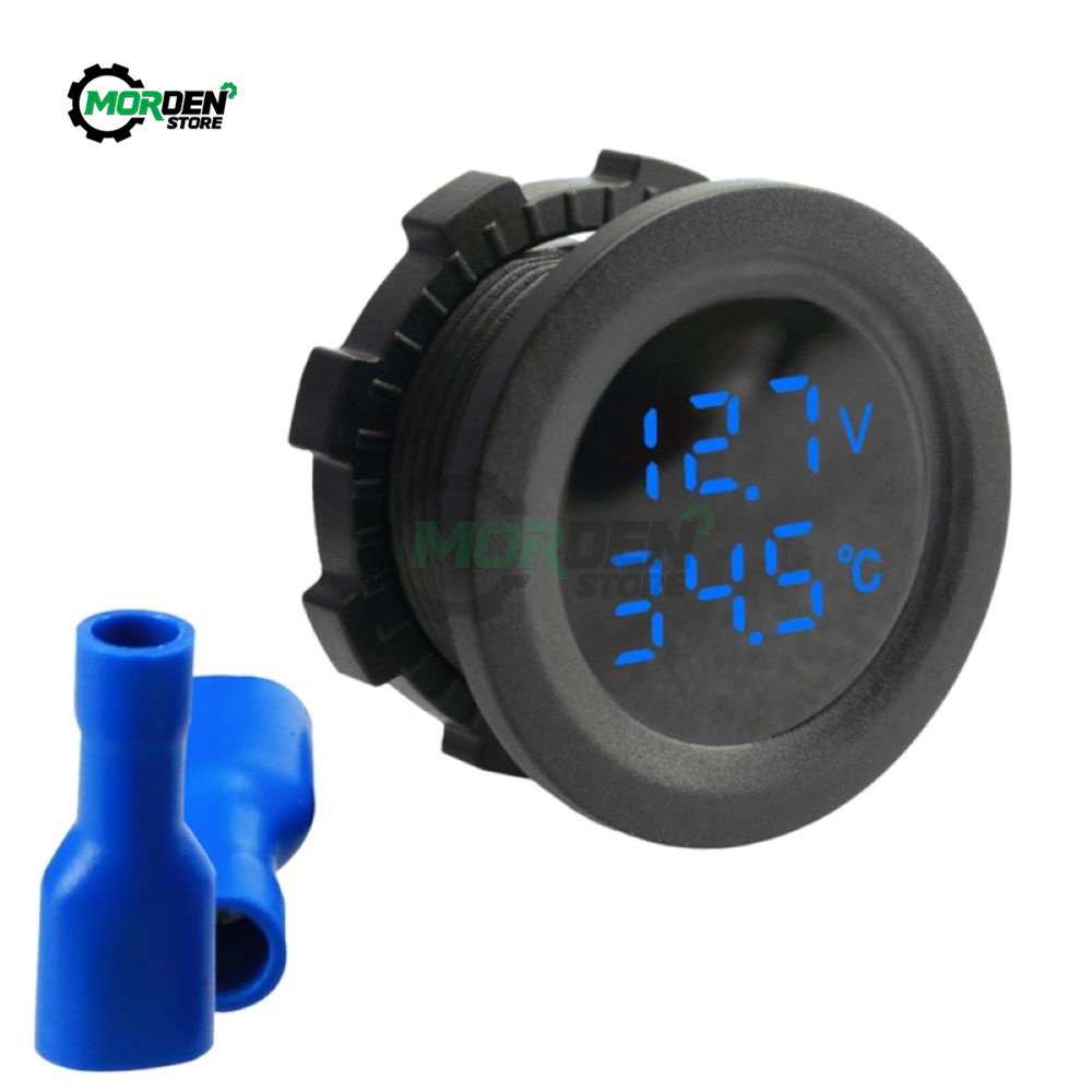 12v 24v Volt Meter Auto Led Digital Voltmeter Usb Charger Voltage Meter ...