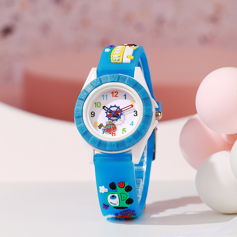 【Very good-looking】Kids' Cartoon Quartz Watch with Silicone Car Design ...