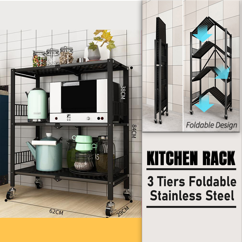 🥊 MYRACKPRO 🥊 [Fast Delivery] 3/4/5 Tiers Foldable Structure Oven Rack ...