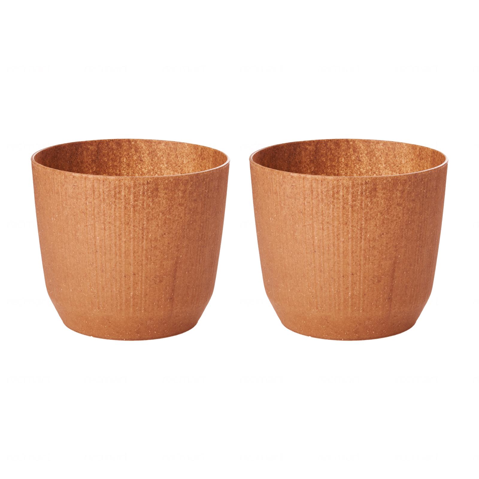 Prosperplast Ryfo Eco Wood Flower Pot (146X126Mm) - Nature Wood ...