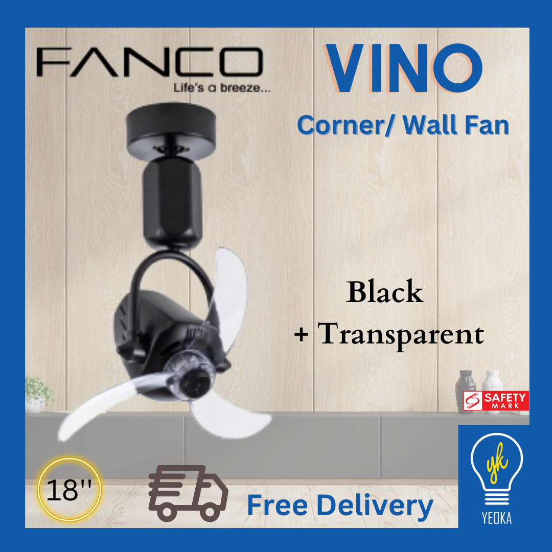 [YEOKA LIGHTS AND BATH] FANCO VINO CORNER FAN 16 Inch Perfect Silent DC ...