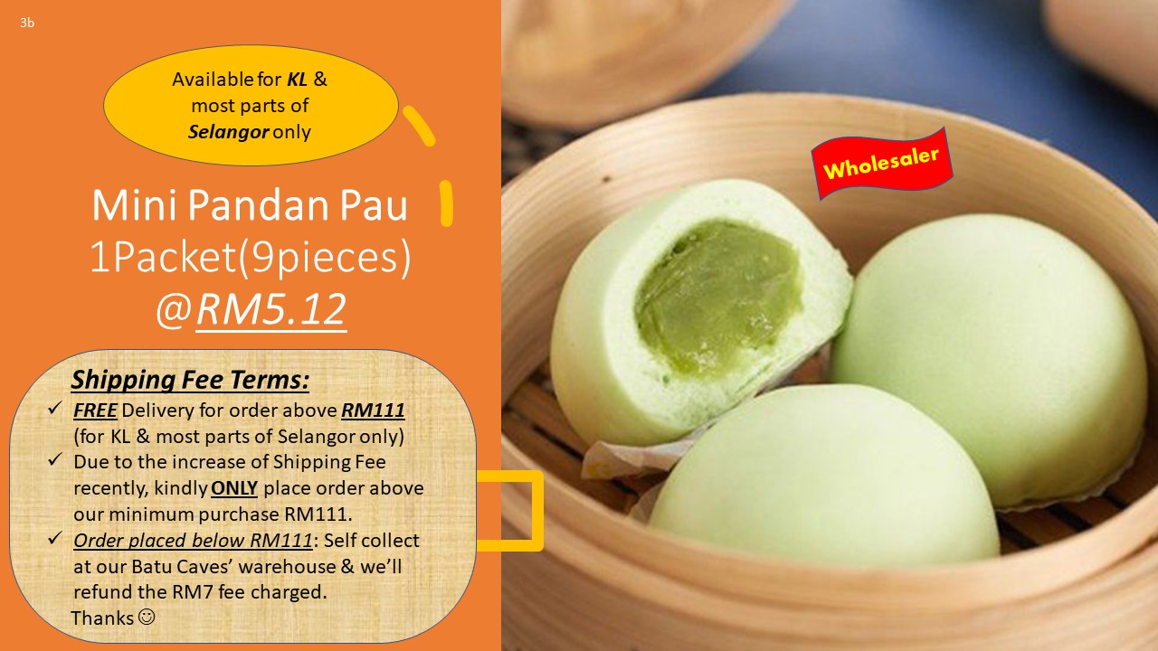 Mini Pandan Pau 1Pkt (9Pieces) - KL & most parts of Selangor Only | Lazada