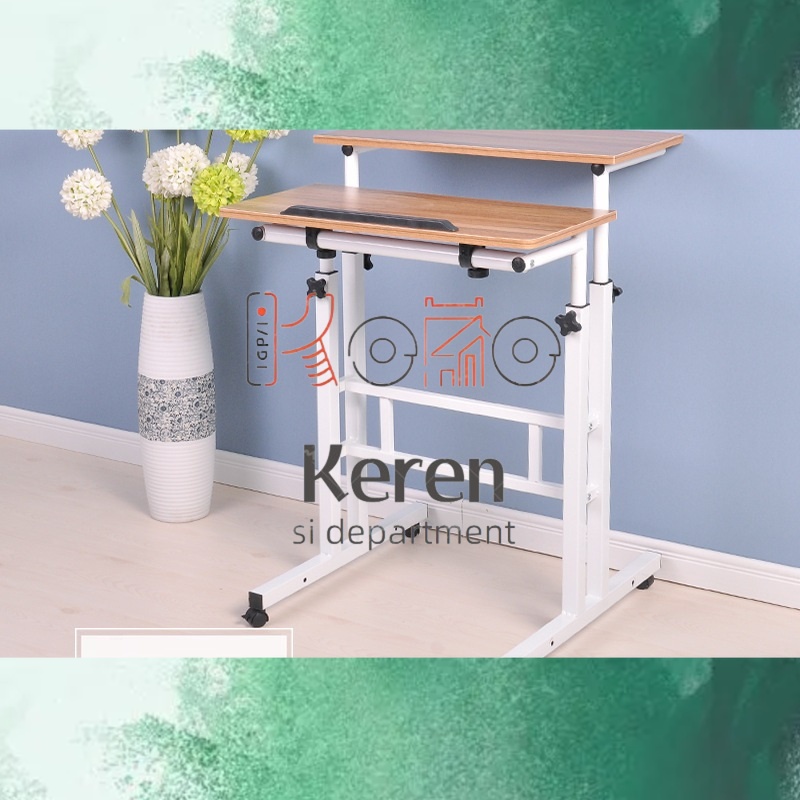 ] Movable Computer Laptop Table / Adjustable Height / Standing Desk ...