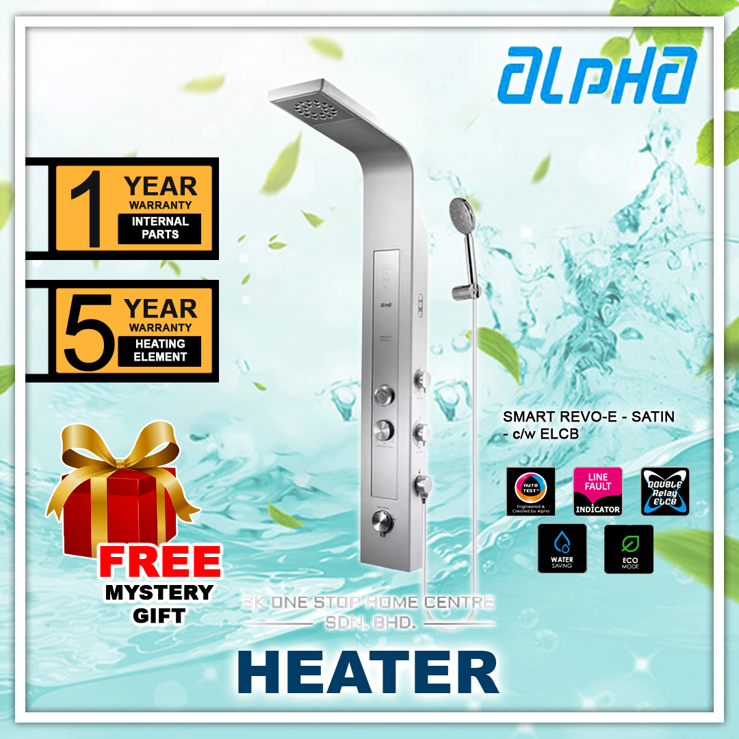 (AUTHORISED DEALER) ALPHA Smart Revo-E Water Heater Standard Shower Set ...