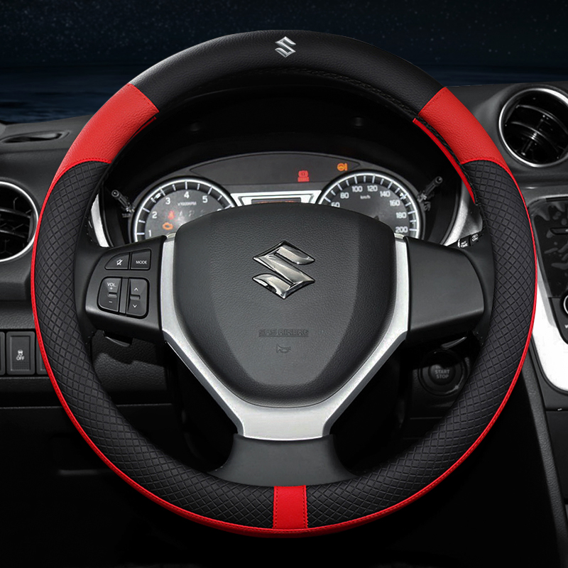 38cm Leather Steering Wheel Cover For Suzuki Swift Vitara Jimny Ertiga SX4 Alto Ciaz Dzire APV Lazada Lazada PH