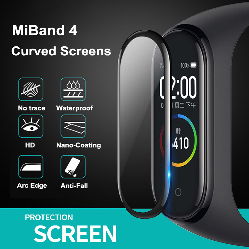 Tempered Glass for Xiaomi MI Band 8 7 6 5 4 Film Smartwatch Accessories Full Screen Protector 9D ...