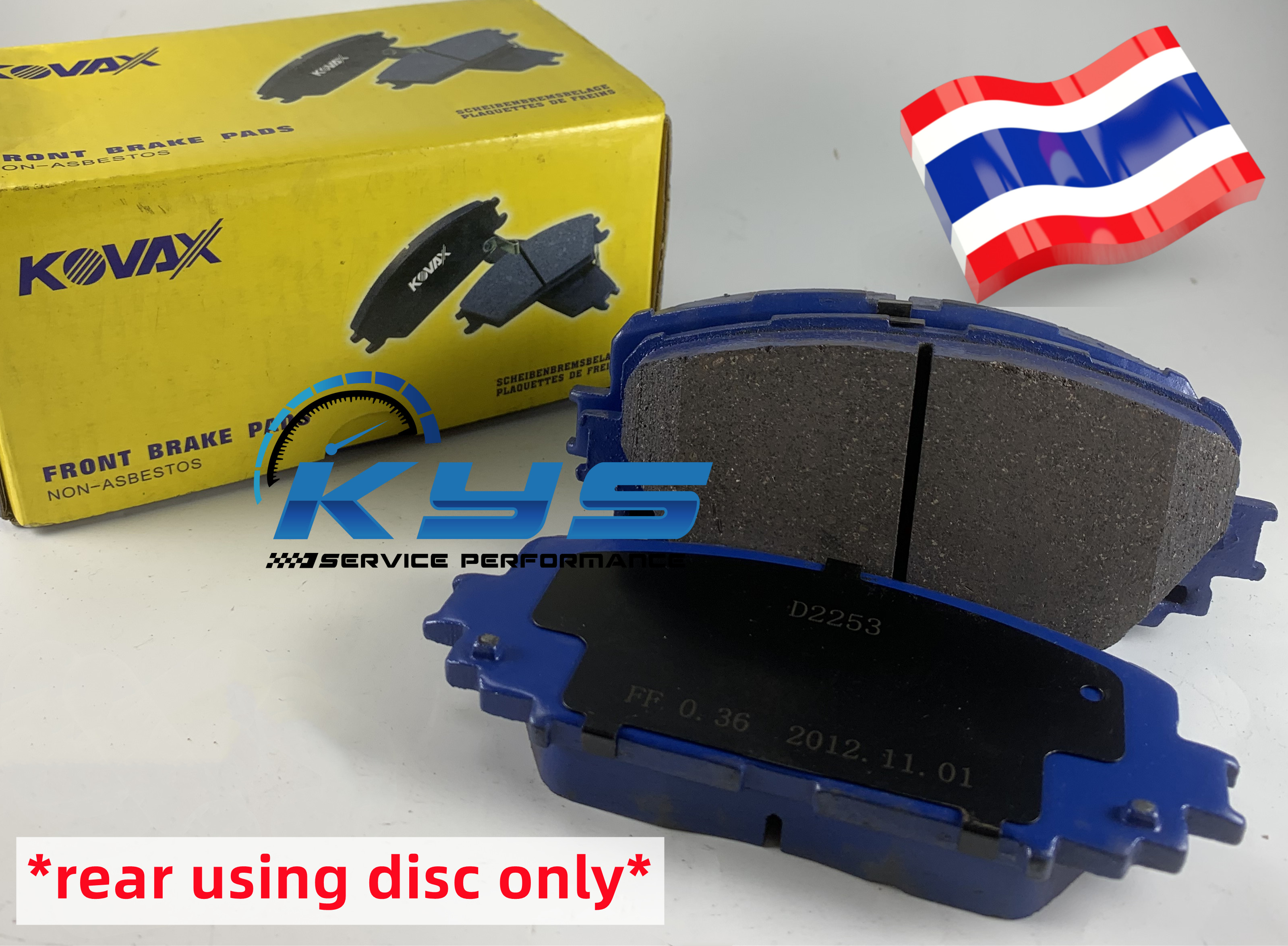 TOYOTA & KOVAX Thailand # FRONT DISC BRAKE PAD # 04465-52240 #**(rear ...