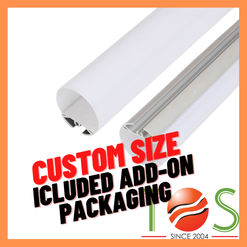 LUMY【0.5M/1M/1.5M/2M】O Shape LED Light Linear Strip Aluminium Profile ...