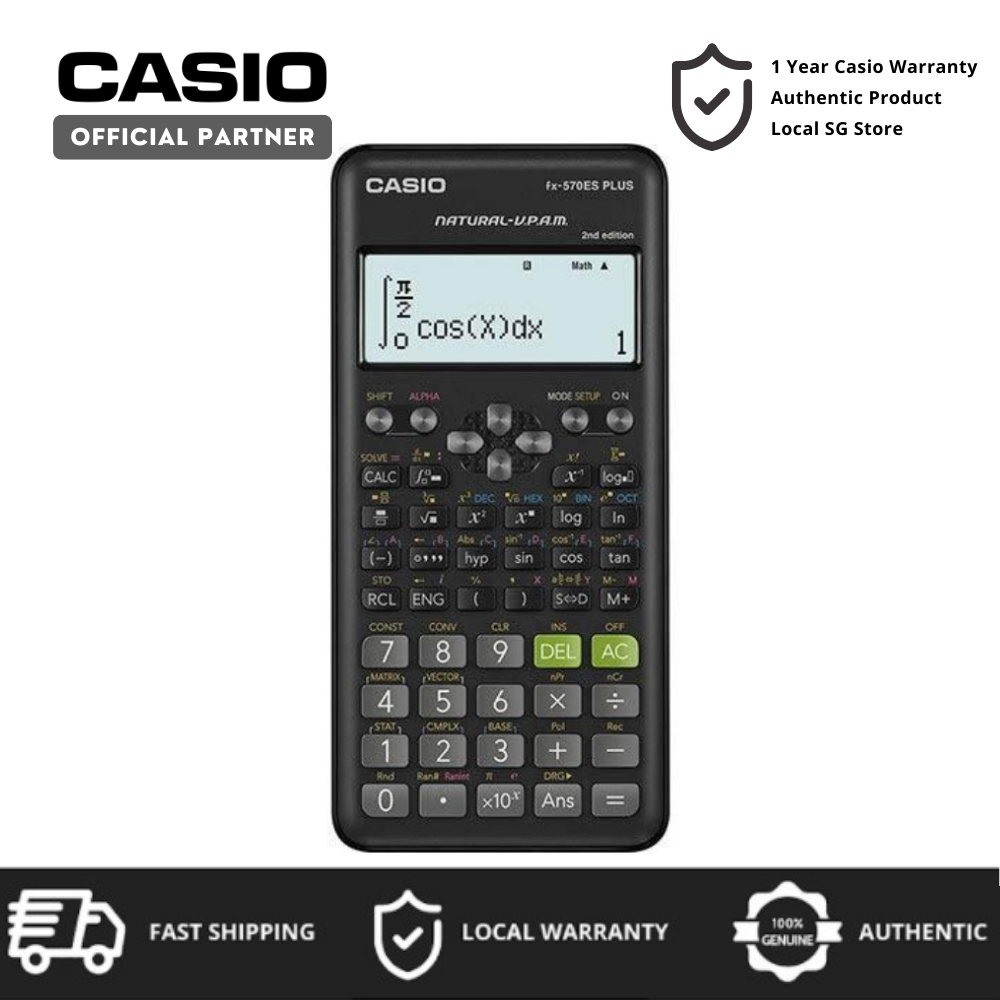Casio FX-570ES PLUS 2nd Edition Scientific Calculator with 1 Year Local Warranty | Lazada Singapore