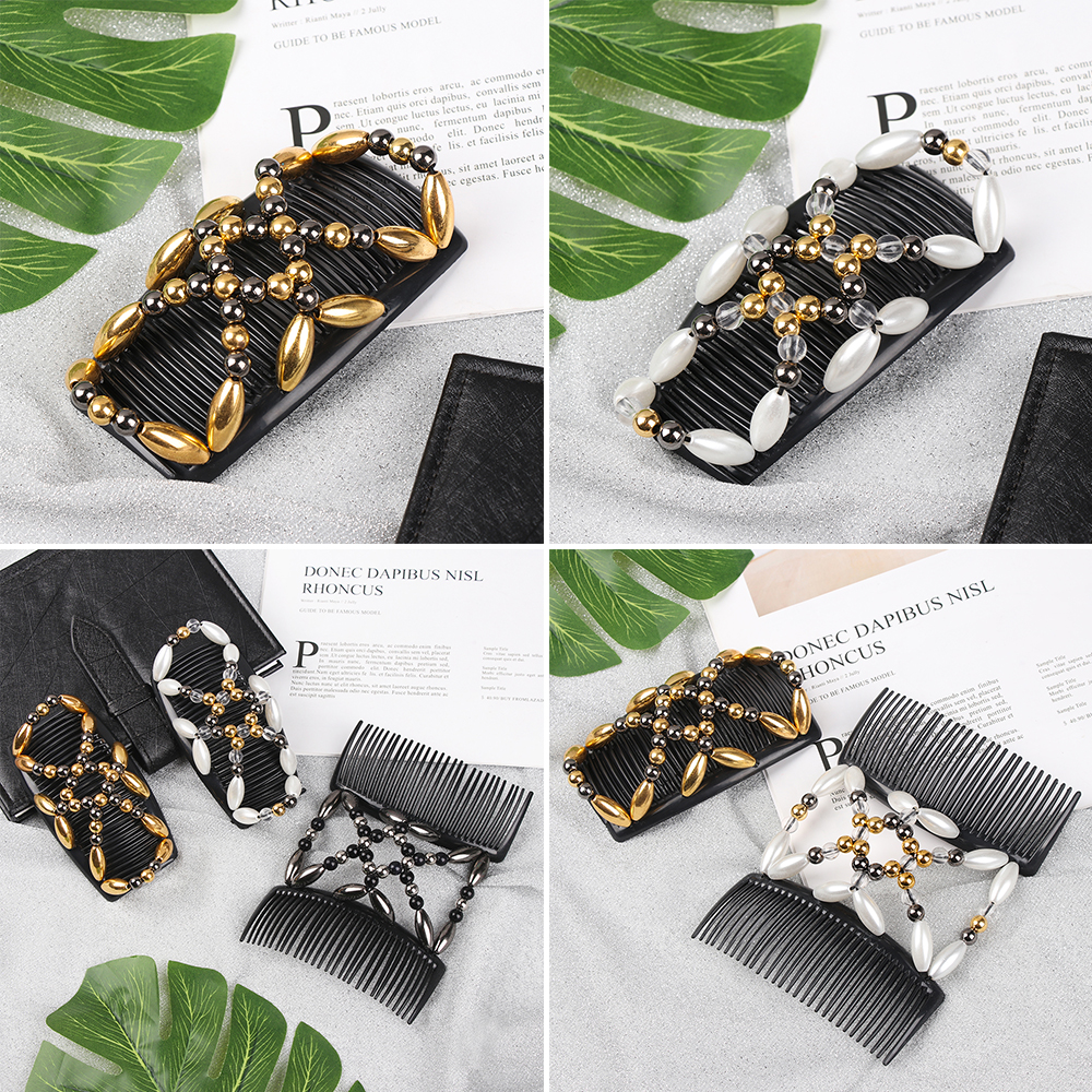 THEISM PERSECUTE64TH2 DIY Bun Maker Stretch Styling Tool Beaded Hair ...