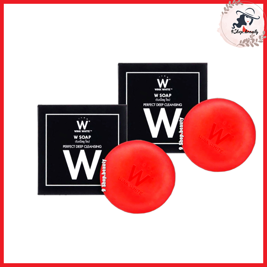 W Soap Wink White สบู่วิงค์ไวท์ ดับเบิ้ลยู โซปขนาด 40 กรัม 2 ก้อน ...