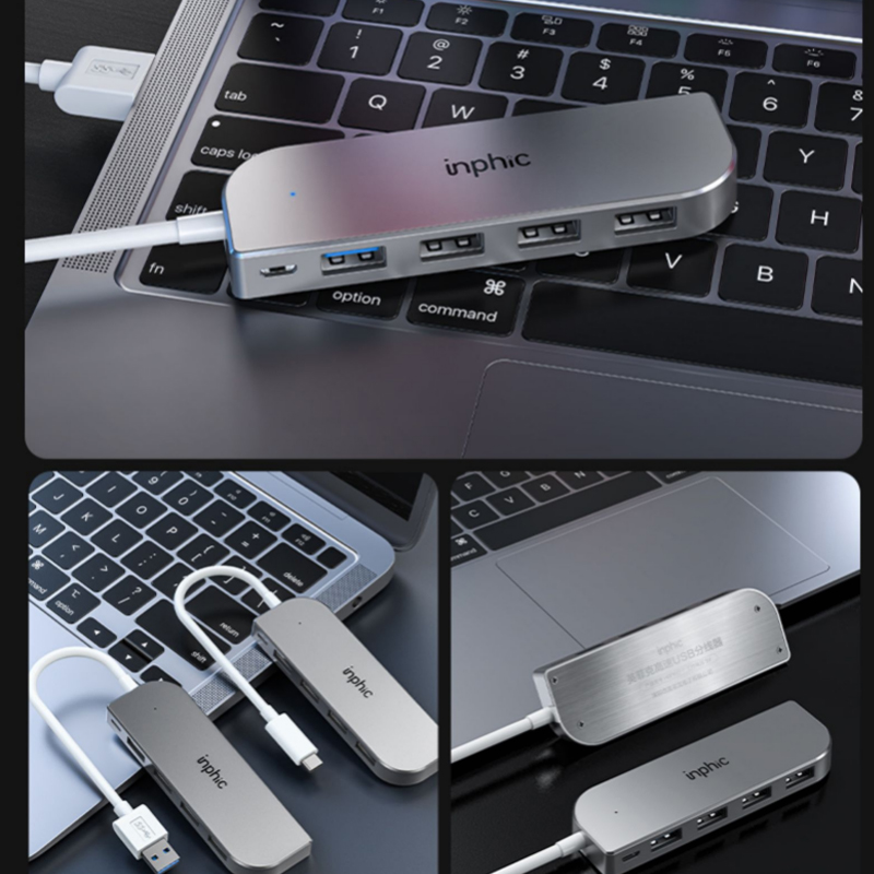 H6P High Speed HUB 3.0 (4.8GB/S ) HUB 5 in 1 USB /type C HUB เพิ่ม 5 ...
