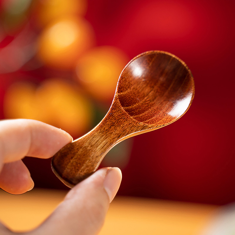 1PC Short Handle Small Wooden Spoons Tea Honey Coffee Kitchen Spice ...