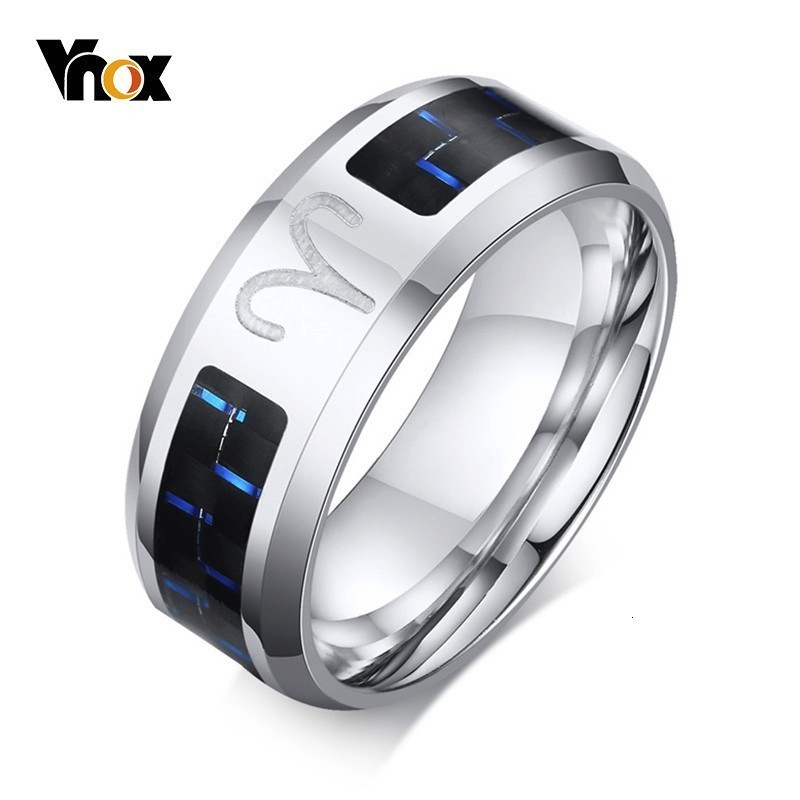 【Qian poem li Store】Vnox Aries for Men Horoscope Stainless Steel Carbon ...