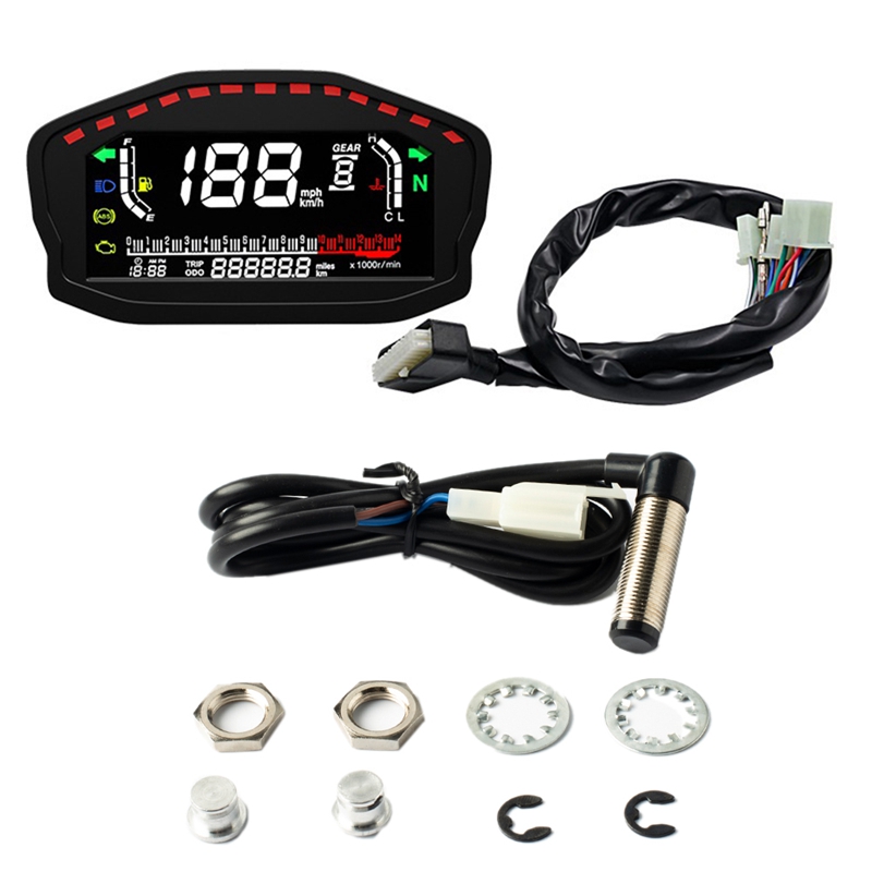 【Ready stock&COD】Universal Motorcycle VA LCD Speedometer Digital Meter ...