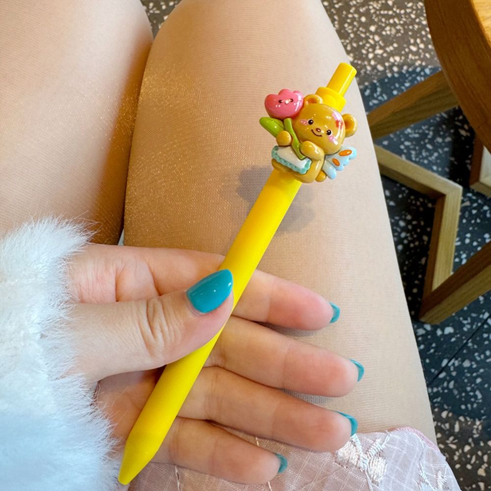 New Plastic Butter Bear Ballpoint Pen Cartoon Stationery Writing Tool ...