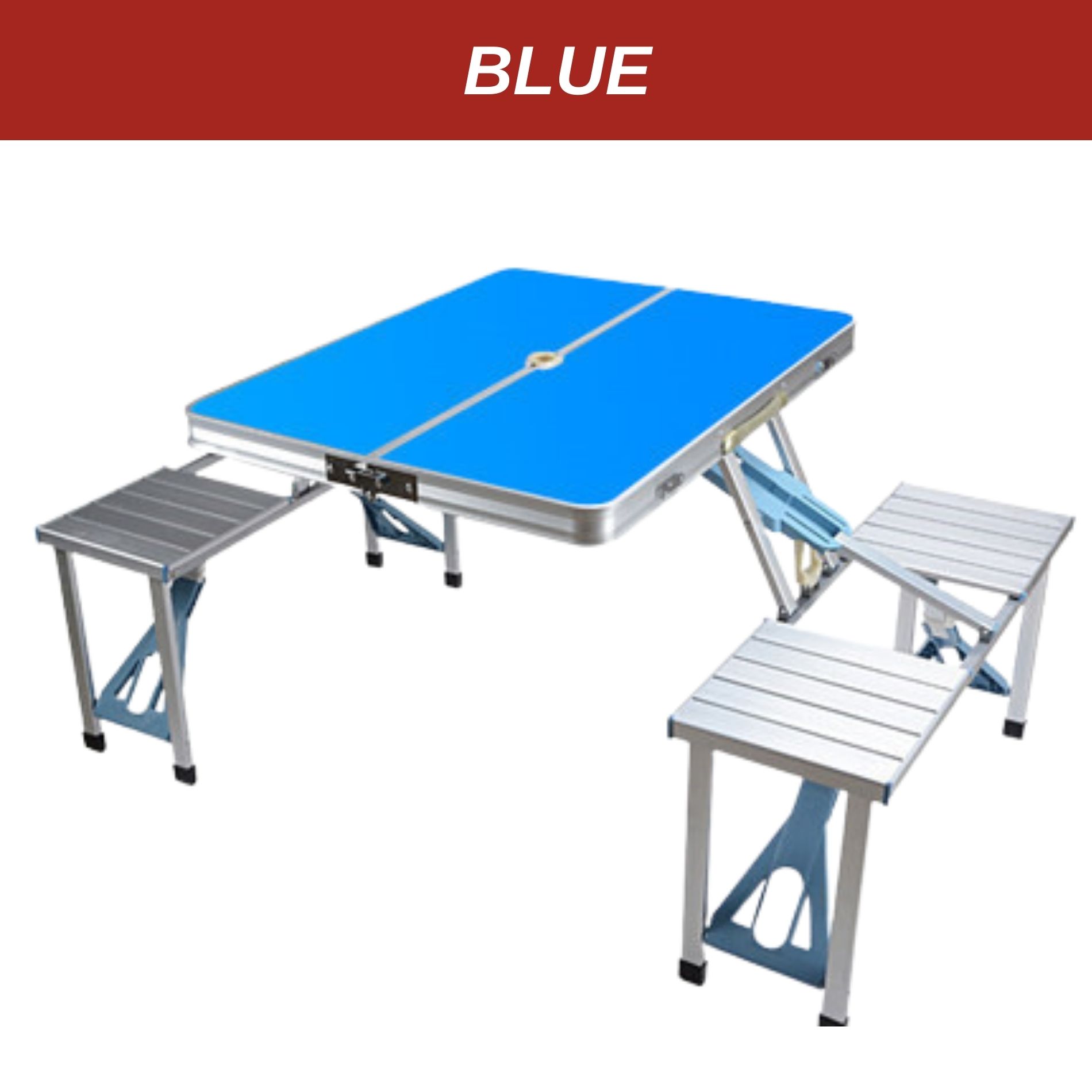 MYGARDEN Aluminium Foldable Picnic Table Meja Lipat Camping Meja Lipat ...