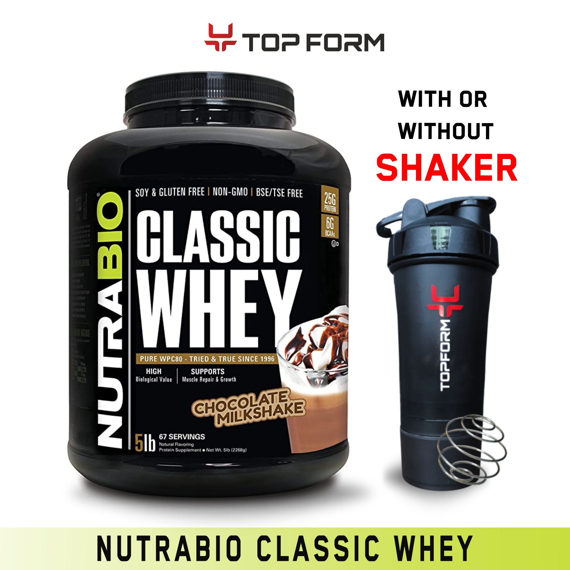 NutraBio 100% Whey Protein Isolate 5lbs - Soy and Gluten Free - Zero ...