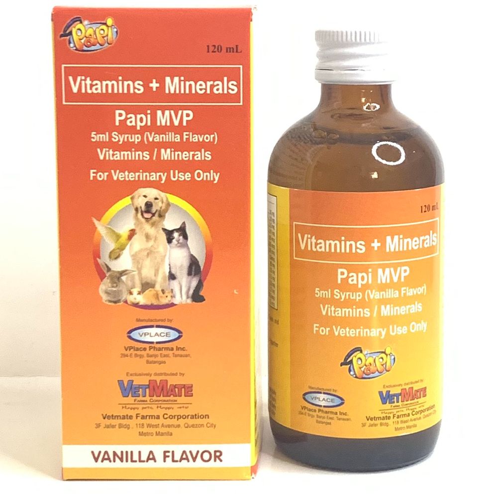 [CLR AGRIVET] PAPI MVP multivitamins for pet 120ml/ Multivitamins and ...