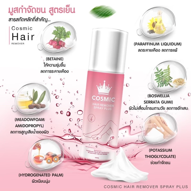 ของแท้ พร้อมส่ง️Cosmic มูสโฟมกำจัดขน อ่อนโยน ใช้ได้กับจุดซ่อนเร้น ไม่ ...