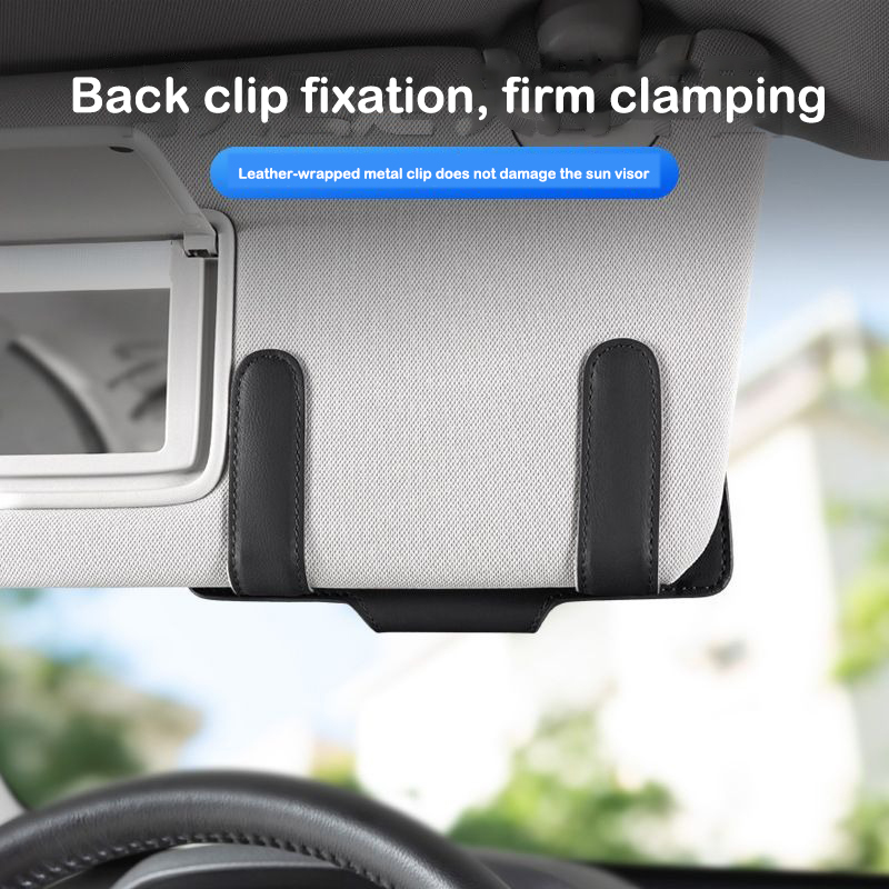 Jaguar car leather glasses case glasses clip storage box suitable for ...