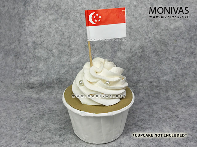 Singapore Flag Cupcake Toppers NDP Party Cake Decorations National Day ...