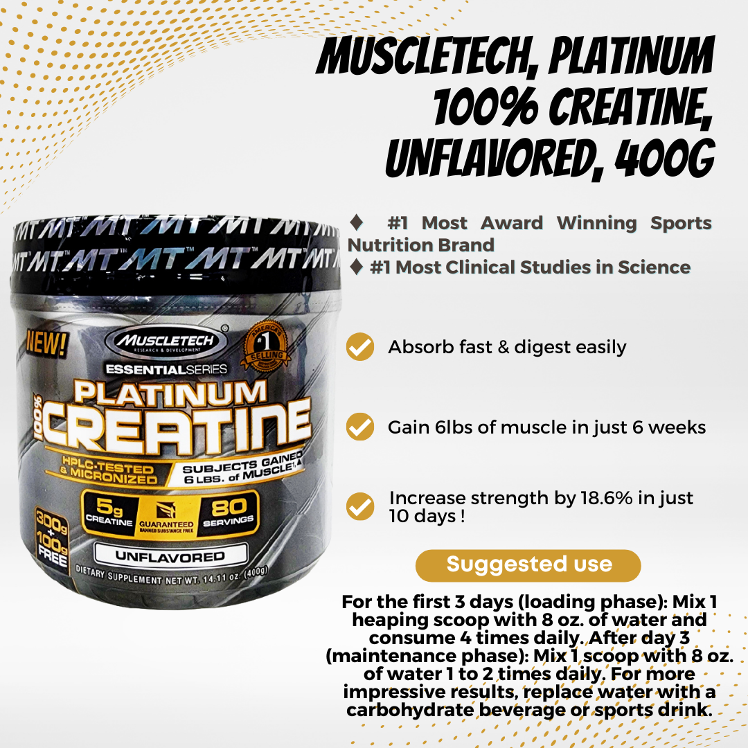 MuscleTech Platinum 100% Creatine | Ultra Pure Micronized Creatine That ...
